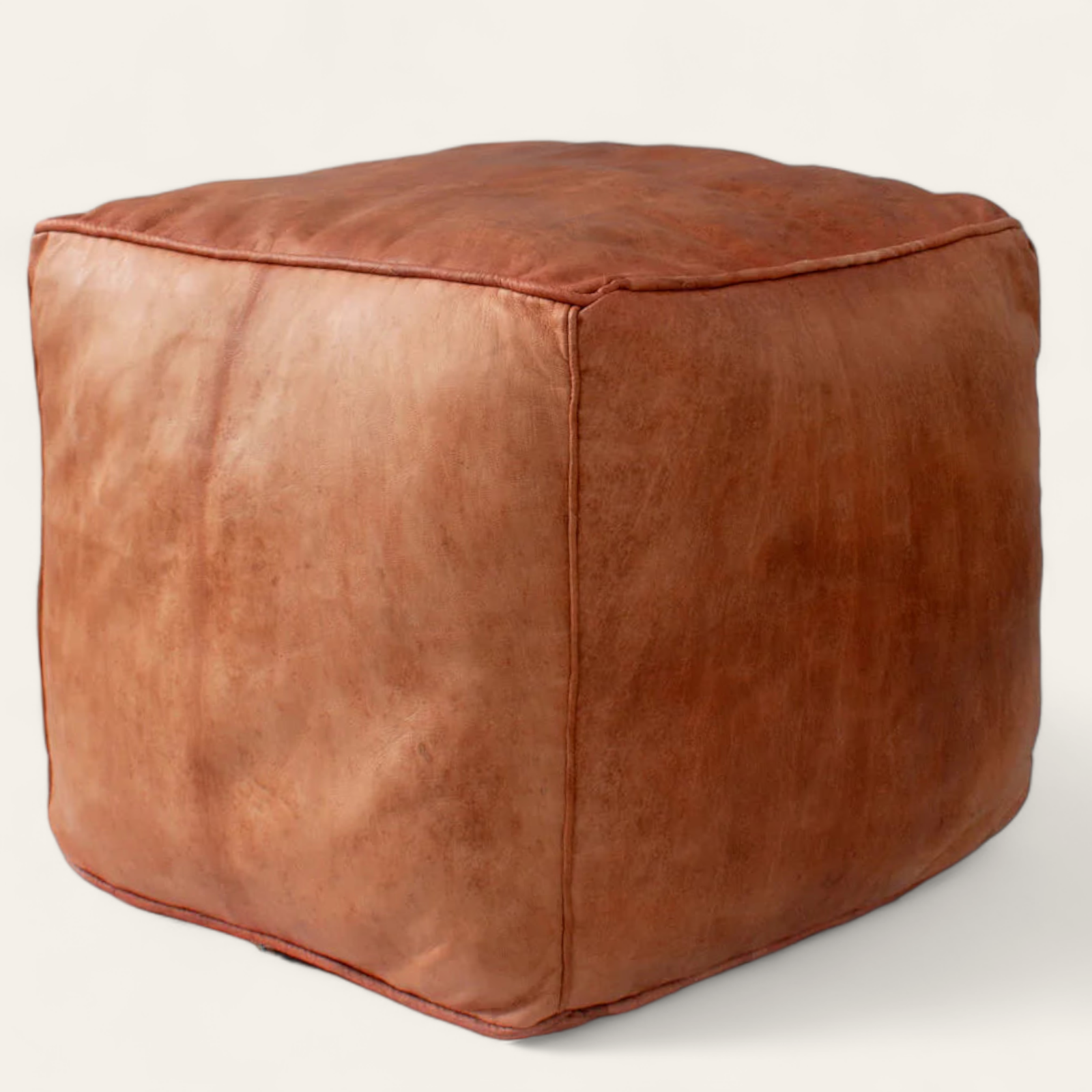 Square Moroccan Ottoman Leather – Cush & Co